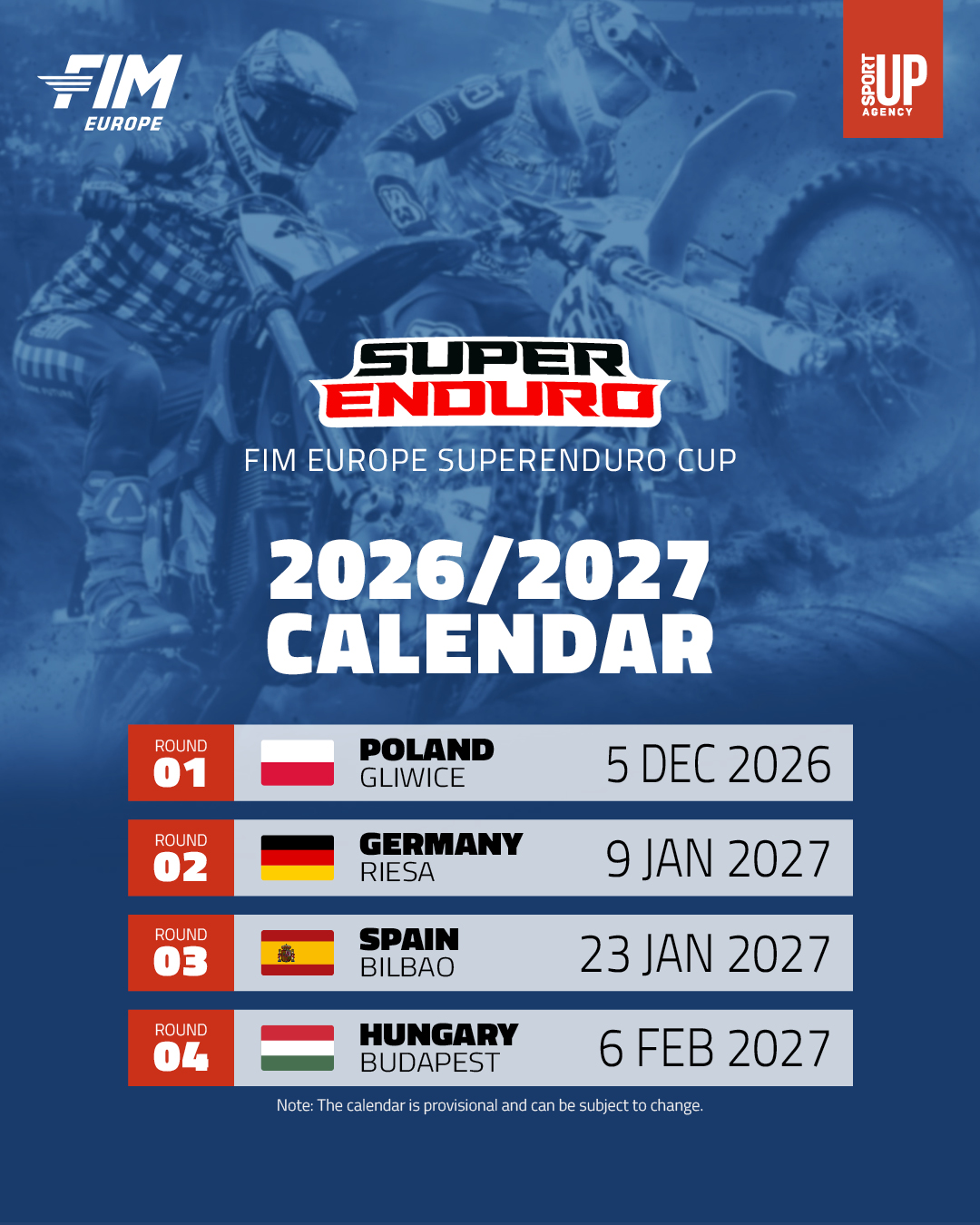 2026/2027 FIM SuperEnduro World Championship calendar announced ...